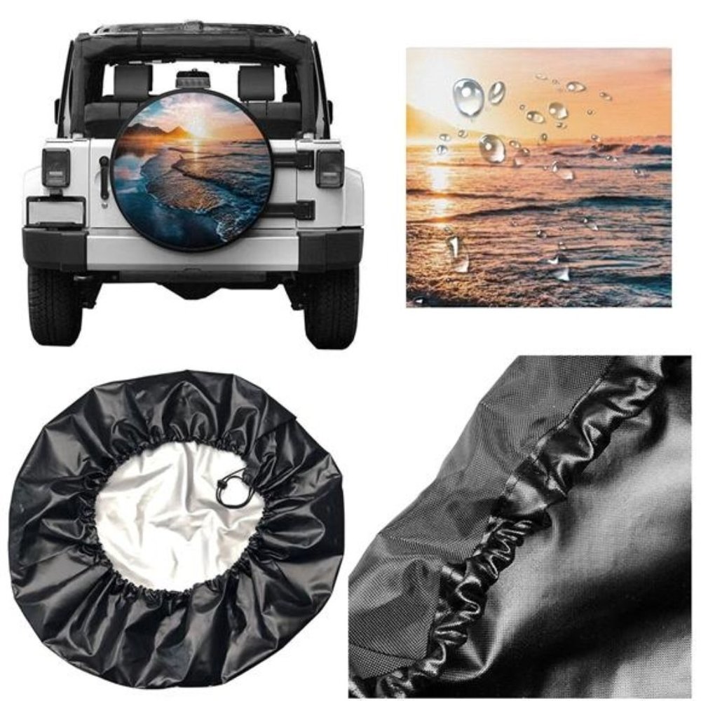 Beach Sunset Spare Tire Cover 15 Inches In Size 23"-2… - Gem